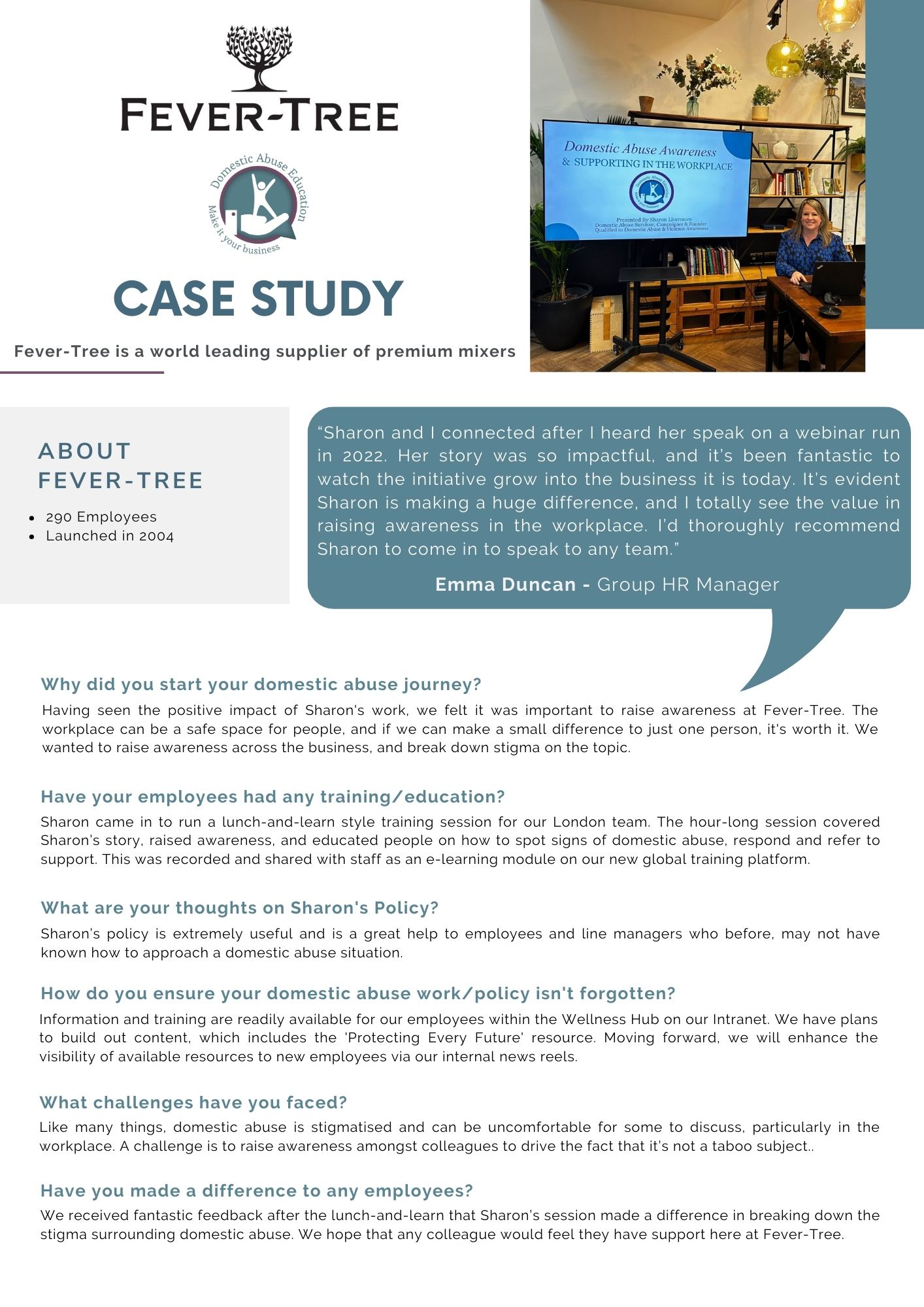 Case Studies - Domestic Abuse Education