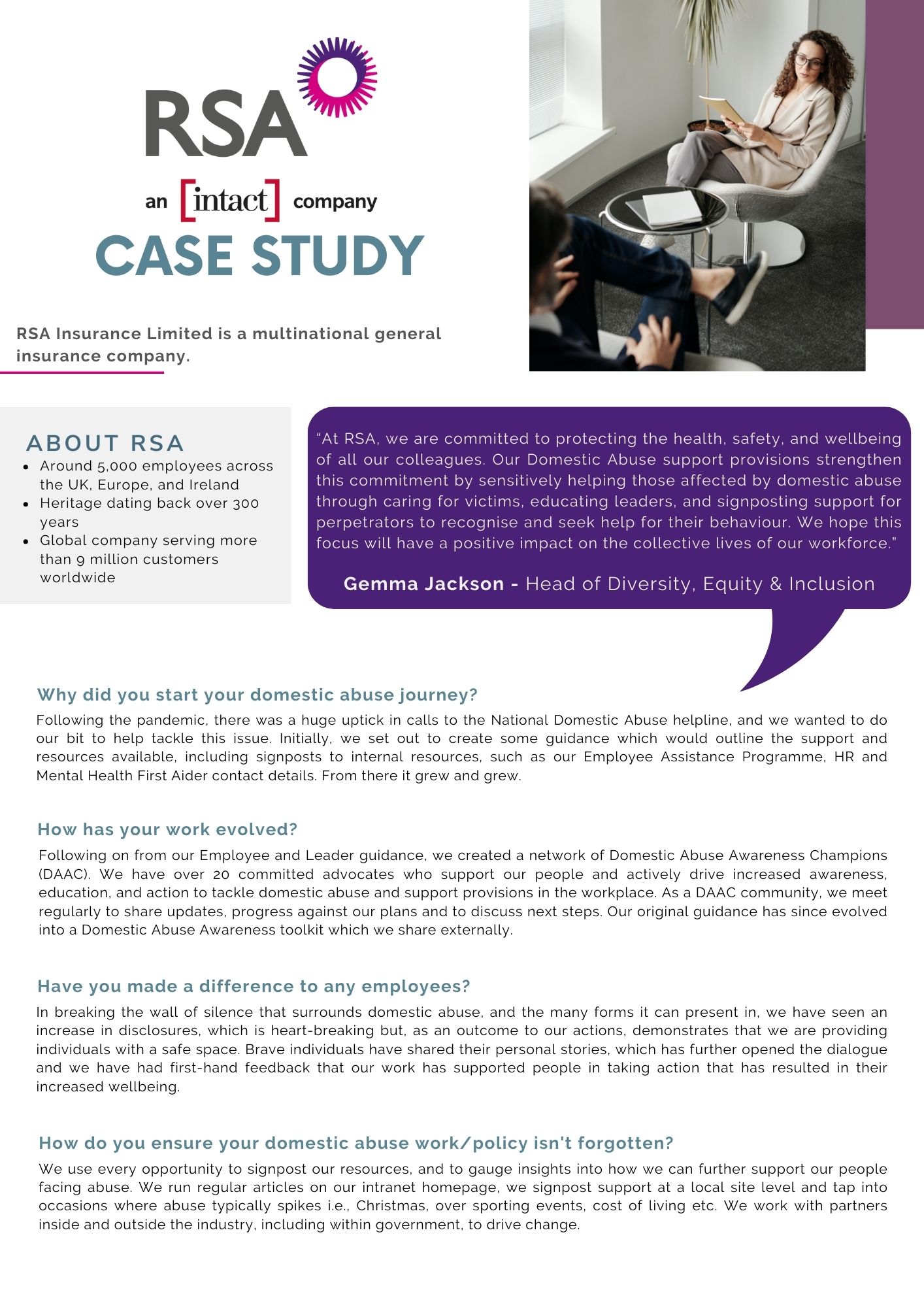 Case Studies - Domestic Abuse Education